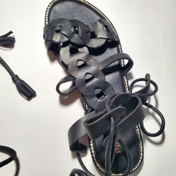 Anthropologie | Shoes | Nwot Pilcro Anthropologie Gladiator Black ...